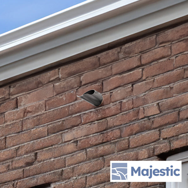 Waldorf 2" Round Cannon Flat/Parapet Roof Drainage Scupper - Stainless