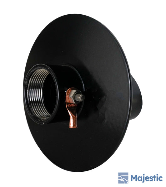 Waverly 3" Round Cannon Water Scupper Spout - Satin Black