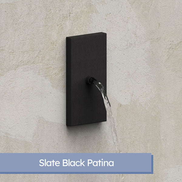 Clarke 4" x 8" Rectangular Modern Fountain & Pool Emitter - Copper