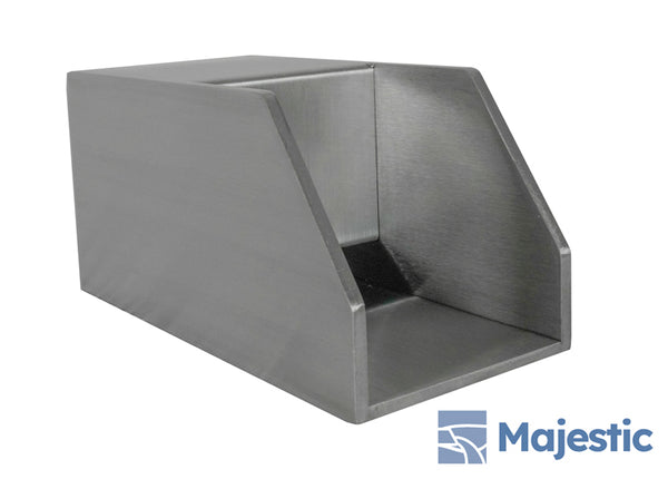 Keon 4" Square Water Fountain Scupper Spout for Pools - Stainless Steel