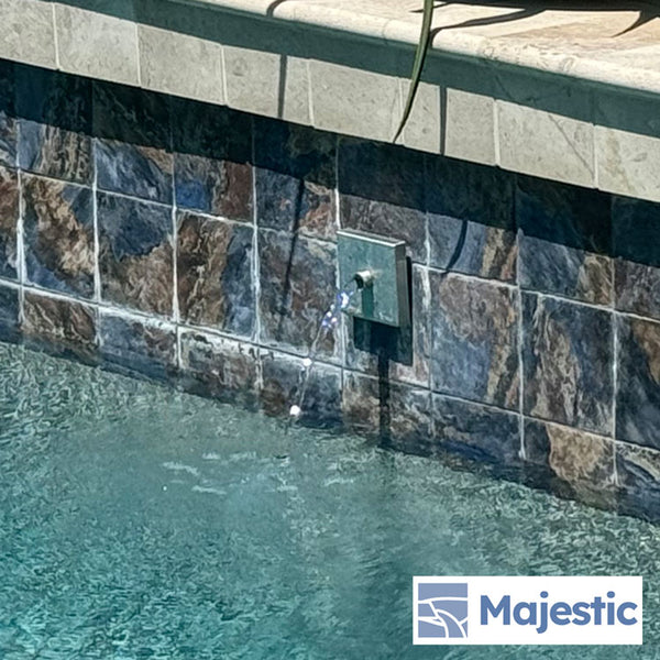 Clarke Small Square Modern Fountain Emitter - Stainless Steel