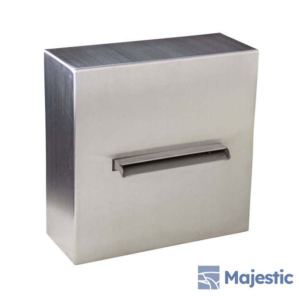 Brooke 6" Modern Box Water Fountain & Pool Scupper - Stainless Steel