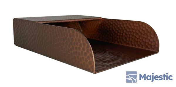 Mosegi 6" Water Spout/Scupper for Pools & Fountains - Hammered Copper