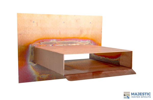 Eaton Overflow 8" Rectangle Parapet Roof Drainage Scupper - Copper