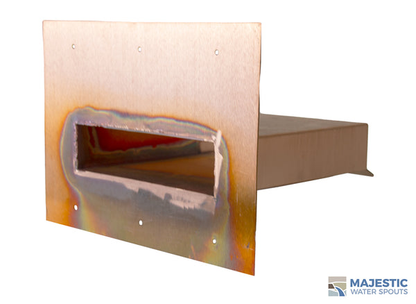 Eaton Overflow 8" Rectangle Parapet Roof Drainage Scupper - Copper