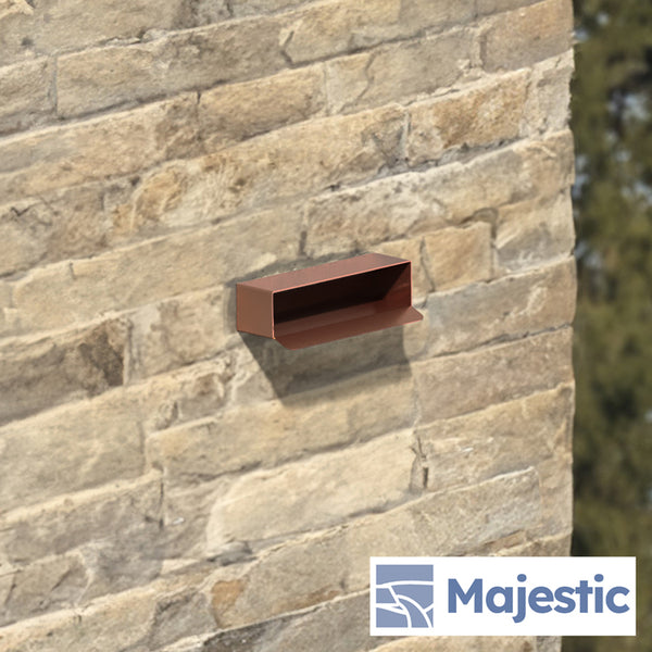 Eaton 2" x 8" Rectangular Roof Drainage Scupper - Copper