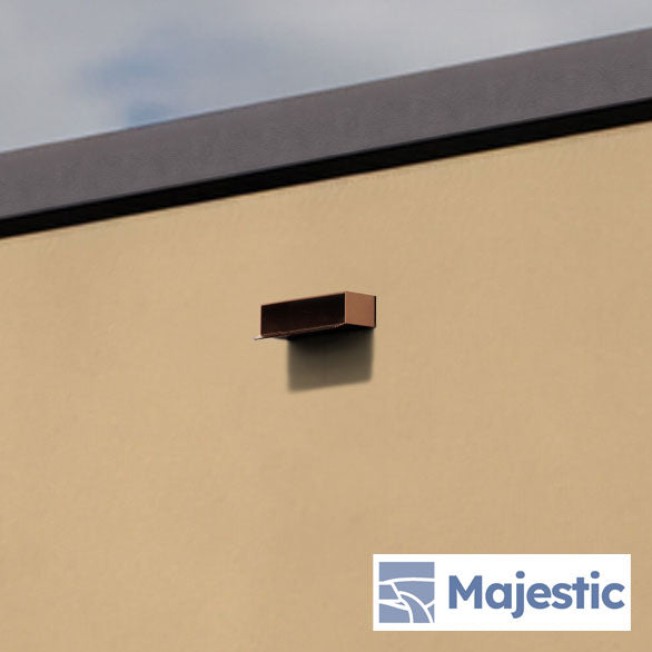 Eaton Overflow 8" Rectangle Parapet Roof Drainage Scupper - Copper