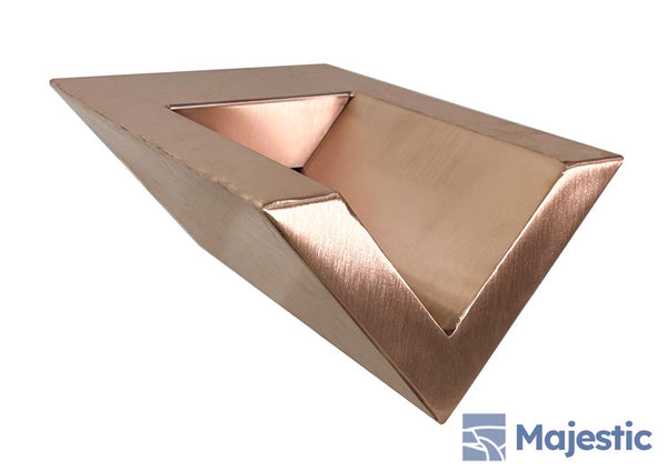 Valencia 8" V-Shape Wedge Pool/Fountain Water Scupper - Copper