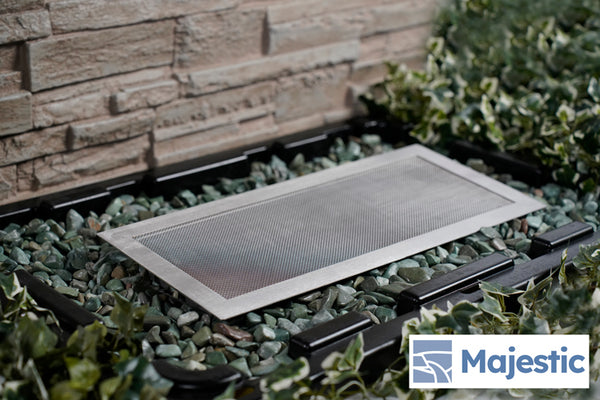 96" x 10" Square Splash Reduction Screen Guard - Stainless Steel