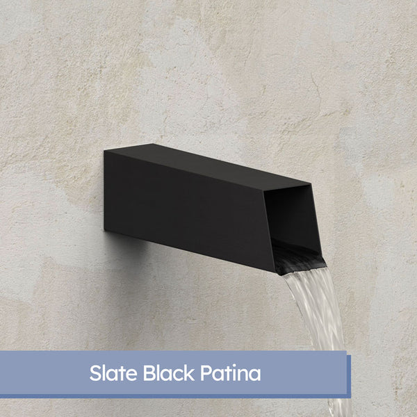 Eden 3" Long Copper Box Scupper for Fountain & Pool Water Features