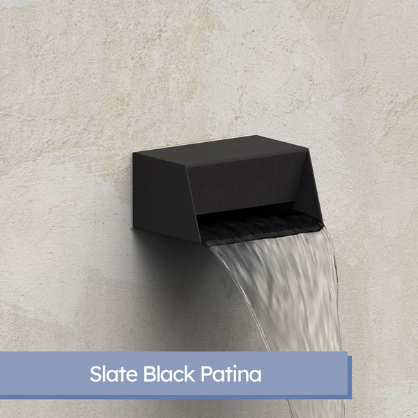 Hamilton 6" In-Wall Water Scupper for Fountains & Pools - Copper