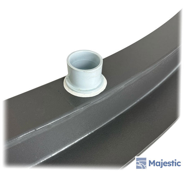 60" Curved Wall Convex Pool & Fountain Sheer Descent Waterfall - Gray