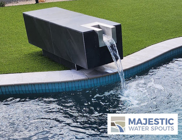 Cayman 8" U-Shaped Pool/Fountain Water Scupper - Stainless Steel