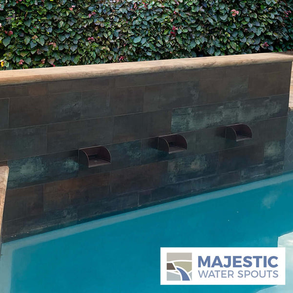 Picard 8" Cascading Water Scupper - Copper| Pool & Fountains