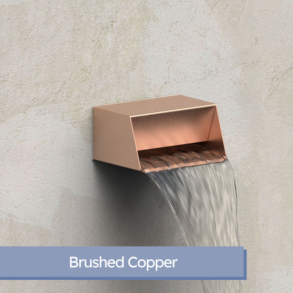 Hamilton 6" In-Wall Water Scupper for Fountains & Pools - Copper