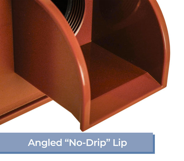 Marcello Square Water Feature Spout - Rustic Copper