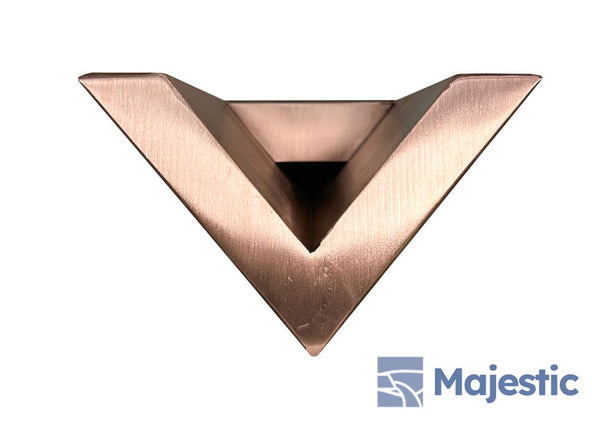 Valencia 8" V-Shape Wedge Pool/Fountain Water Scupper - Copper