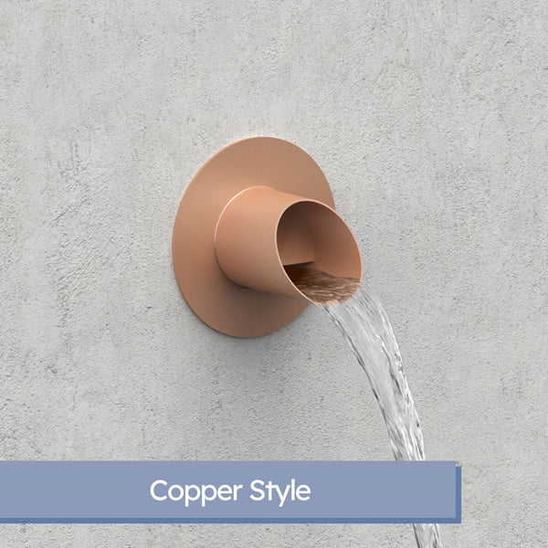 Waverly 3" Round Cannon Water Scupper Spout - Copper Style