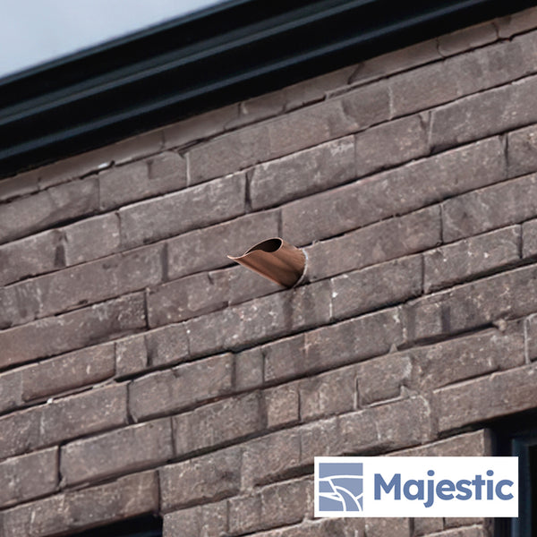 Waldorf 2" Round Roof Drainage Scupper for buildings & homes - Copper