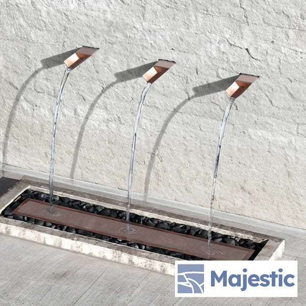 Vincent 4" V-Shaped Water Feature Scupper - Copper