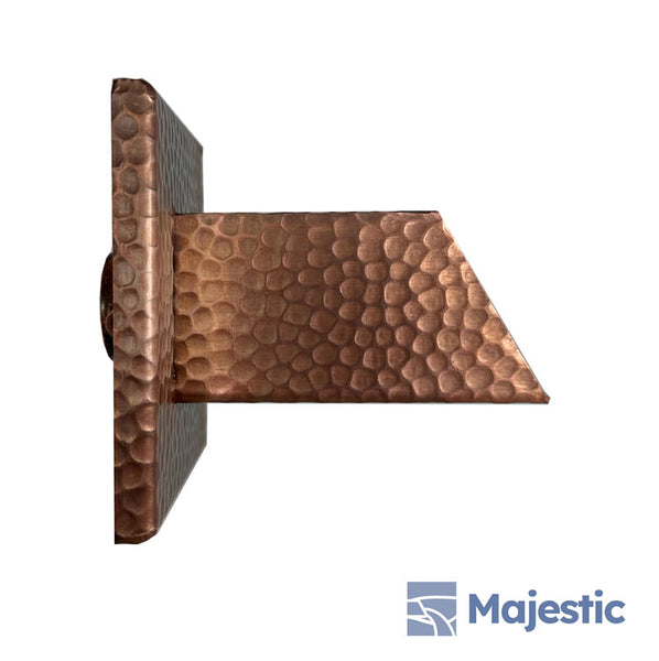 Gallant 2" Square Fountain/Pool Water Spout - Hammered Copper