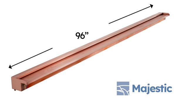 Nakano 96" Waterfall Spillway Scuppers for Pool Fountains - Copper