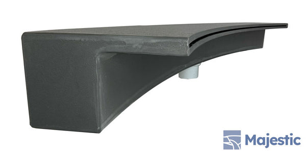 Tomaso 36" Curved Concave Sheer Descent Spillway - Gray ABS Plastic