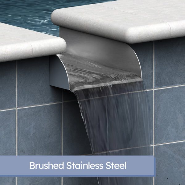 Lombardi 8" Spa-to-Pool/Fountain Waterfall Spillway - Stainless Steel ...