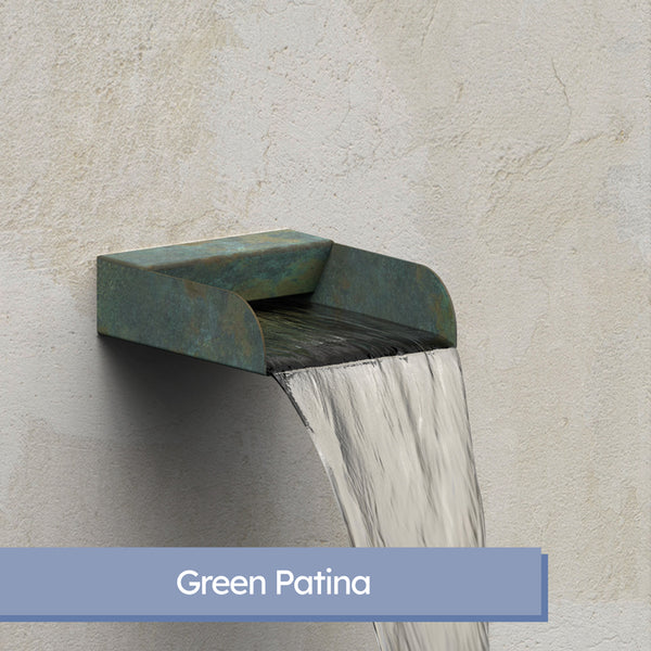 Mosegi 6" Rectangular Water Spout/Scupper for Pools & Fountains - Copper