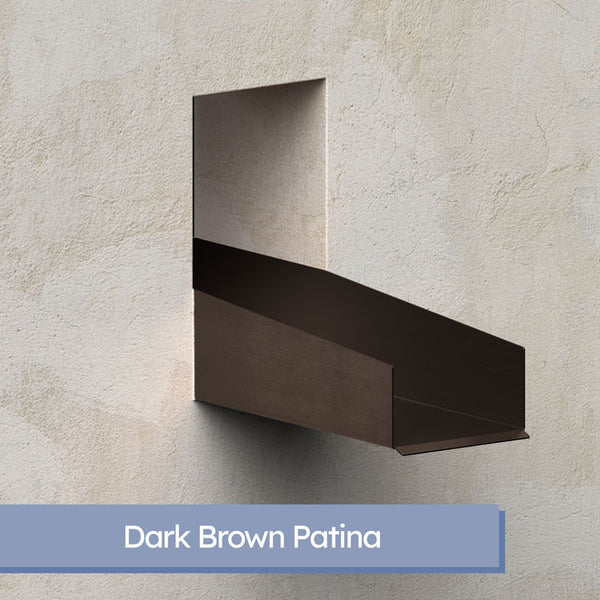 Rossi 6" Open Top Flat Roof Drainage Scupper - Copper