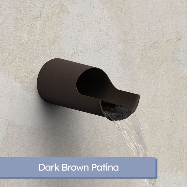 Larini 4" Cannon Water Spout Scupper - Brushed Copper