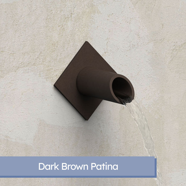 Bianca Cannon Water Spout w/ Diamond Escutcheon - Brushed Copper