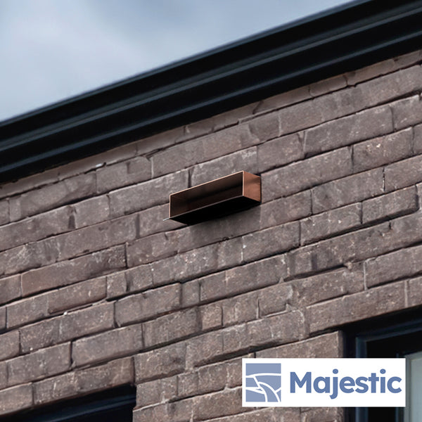 Eaton 2" x 8" Rectangular Roof Drainage Scupper - Copper