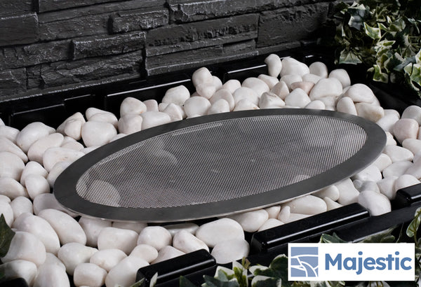 24" x 9" Oval Fountain Splash Guard Screen - Stainless Steel | Majestic ...