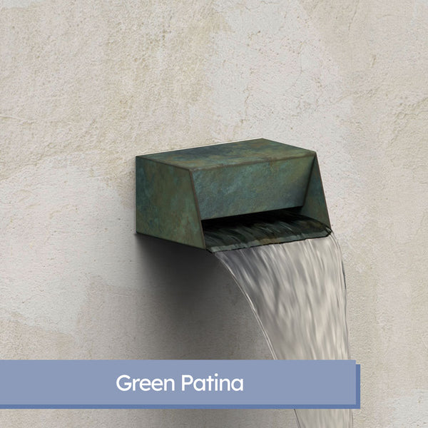 Hamilton 6" In-Wall Water Scupper for Fountains & Pools - Copper