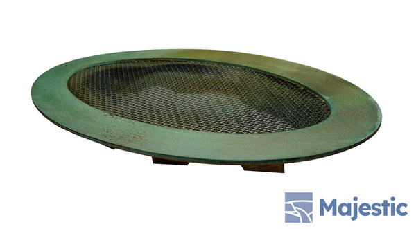 10" x 6" Oval Fountain Splash Guard Screen - Copper