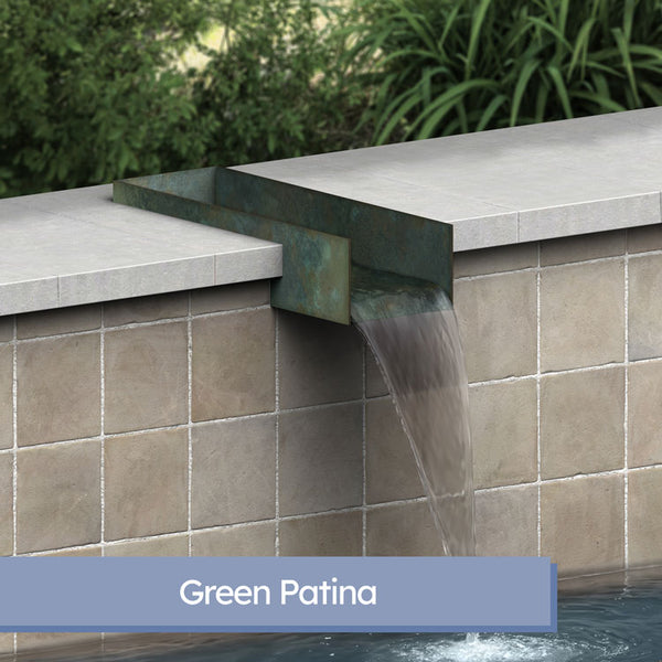 Block 6" Open Top Spillway for Fountains & Pools - Copper