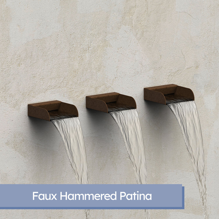 Copper Wall Mounted Waterfalls Copper Rose Gold Wall Mounted Hot Cold