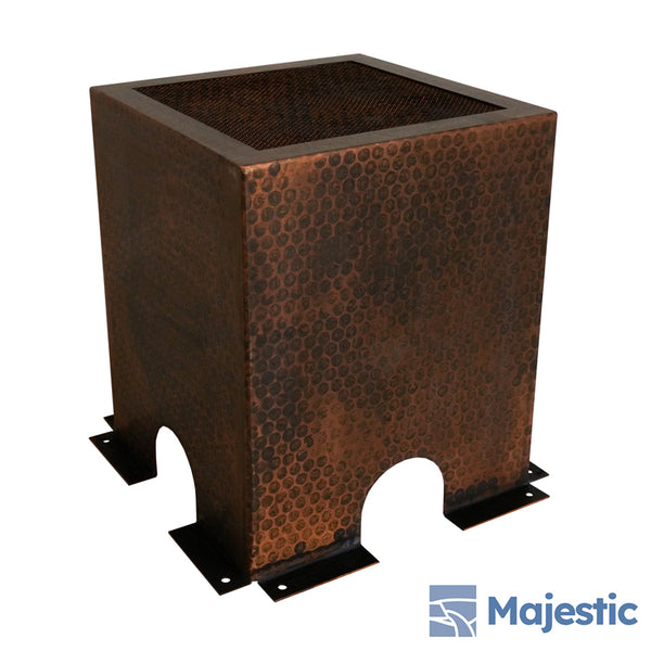 10" Square Boxed Fountain Splash Guard Reduction Screen - Copper