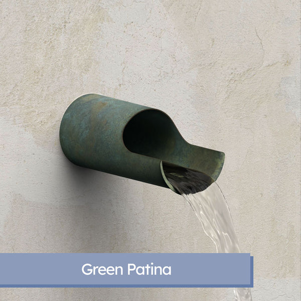 Larini 4" Cannon Water Spout Scupper - Brushed Copper