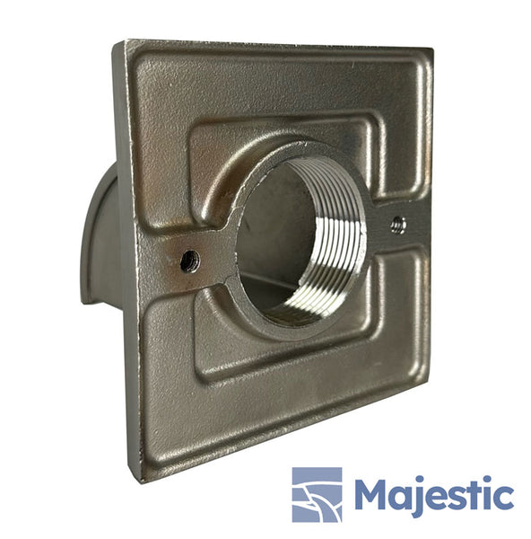 Leon 2" Square Pool & Fountain Spout & Scupper - Brushed Stainless