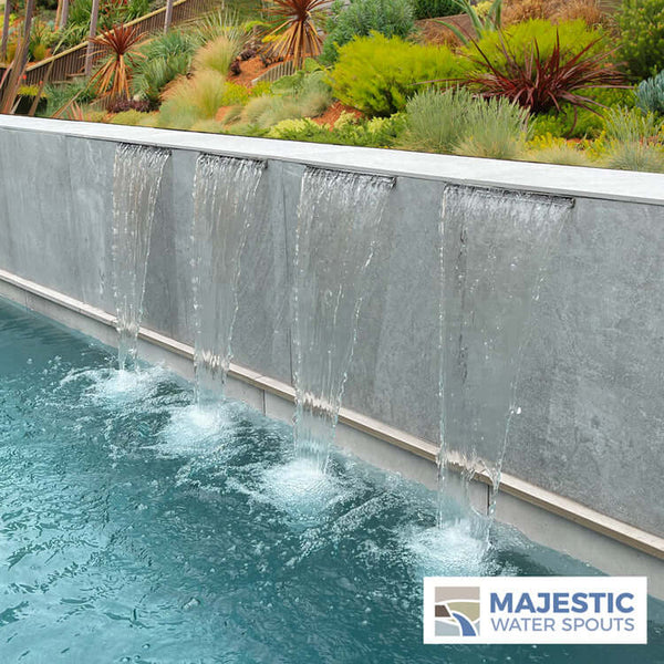 Sutton 18" Smooth Water Waterfall Spillway - Stainless Steel