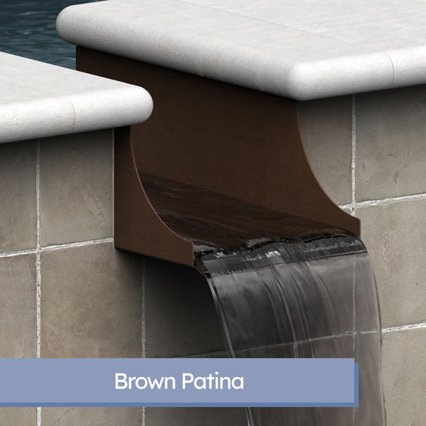 Monaco 8" Scalloped Spa-to-Pool/Fountain Spillway - Copper