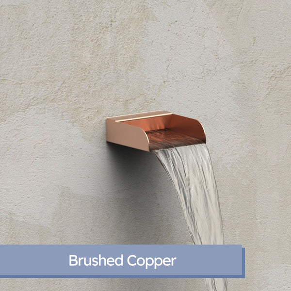 Mosegi 4" Rectangular Copper Water Scupper/Spout for Pools/Fountains