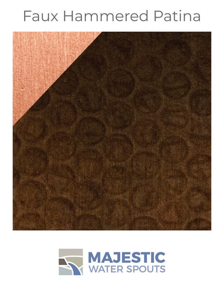 Swell 72" Vertical Water Sheeting Fountain Spillway - Copper