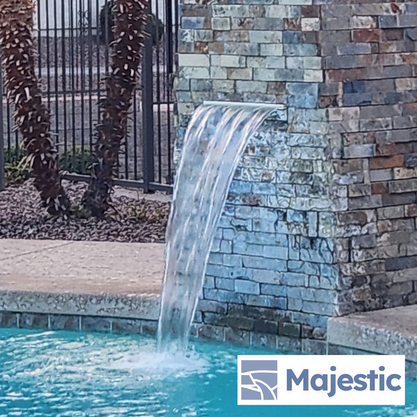 18" Tomaso Pool & Fountain Waterfall Spillway Scupper - Clear