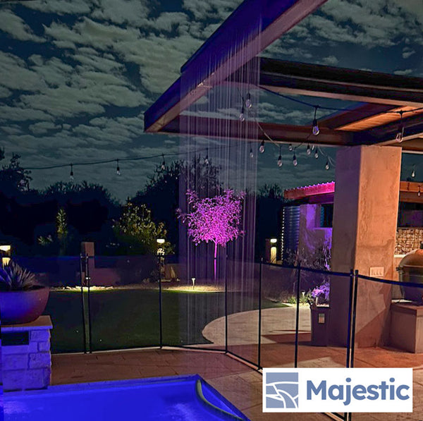 Tomaso 36" 90 Degree Curtain Rainfall for Pools/Fountains - Gray