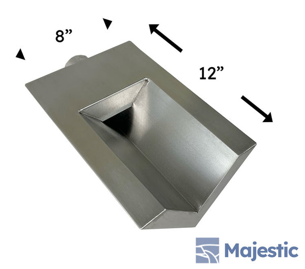 Valencia 8" V-Style Pool/Fountain Water Scupper - Stainless Steel