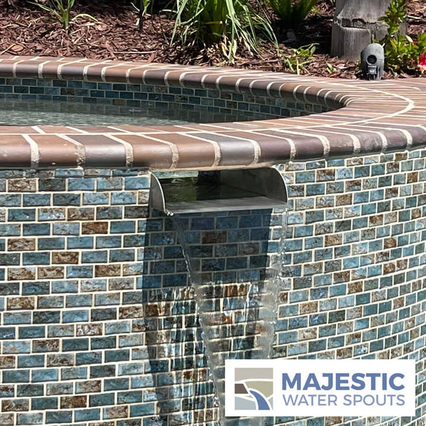 Lombardi12" Spa-to-Pool/Fountain Spillway - Stainless Steel