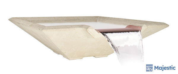 Piazza 33" Square Water Scupper Bowl - Cast Stone/Concrete